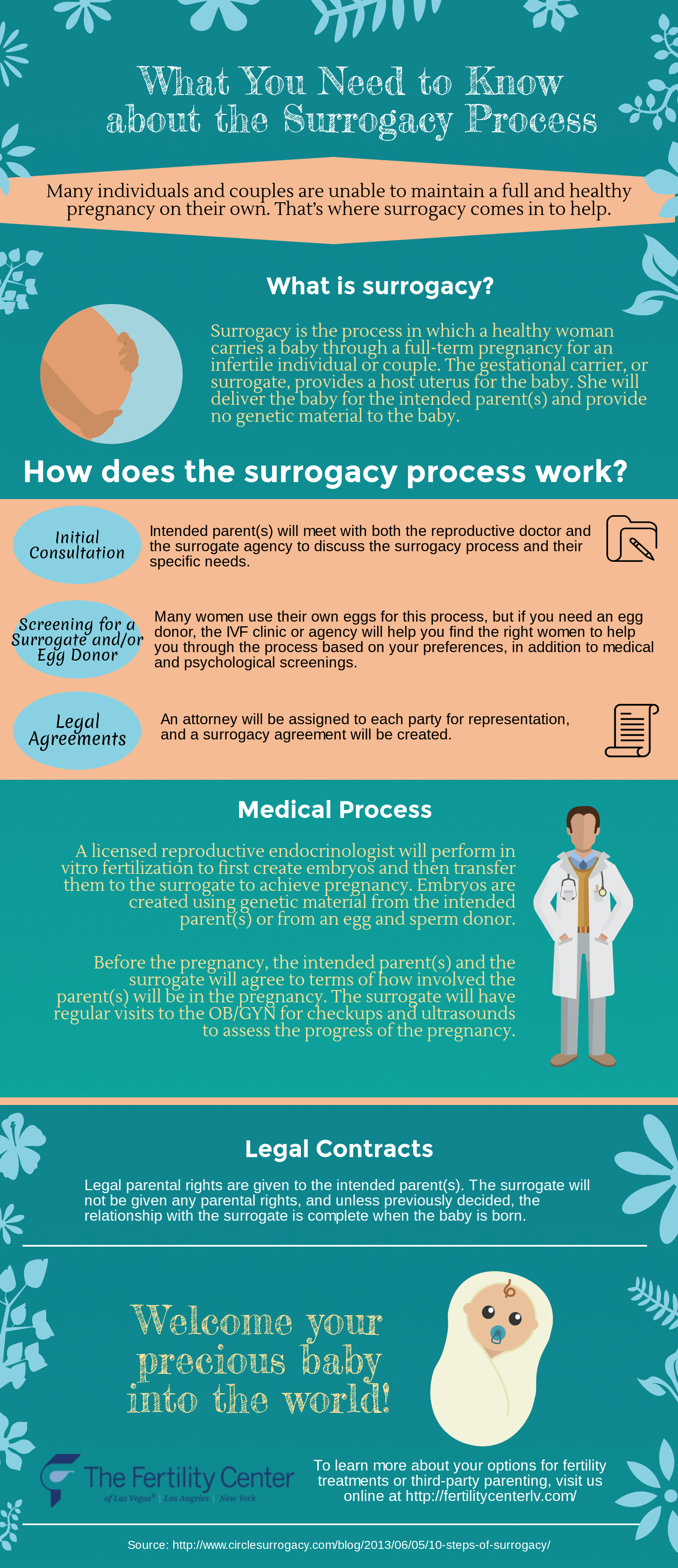 What You Need To Know About The Surrogacy Process infographic 